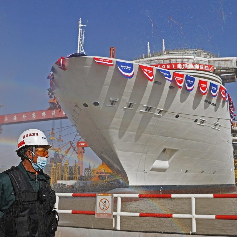 China’s first home-grown cruise ship almost 90 per cent finished, and ...