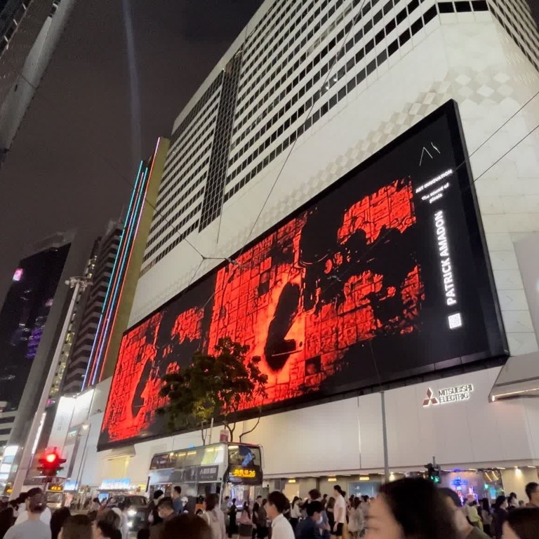 US artist Patrick Amadon says work with flashing names of Hong Kong ...