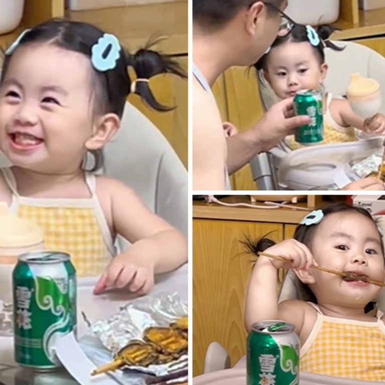 Cheers baby! Video of Chinese father sharing midnight snacks with young ...