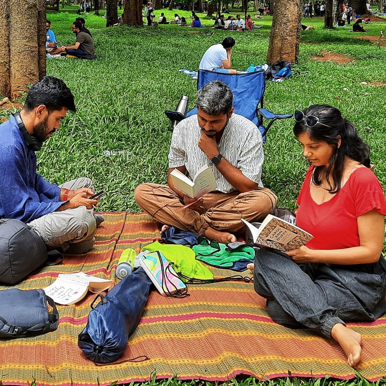 Reading quietly in a park has gone viral, thanks to Indian Instagram ...