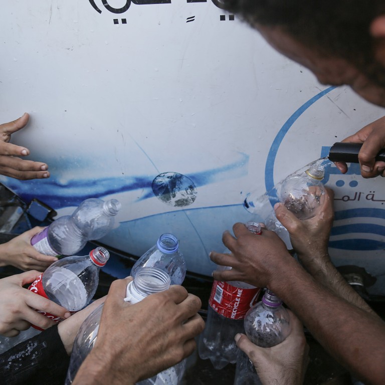 Lack of water worsens misery in besieged Gaza as Israeli air strikes ...