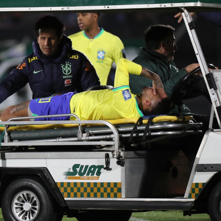 Neymar leaves pitch in tears after injury as Brazil lose to Uruguay ...