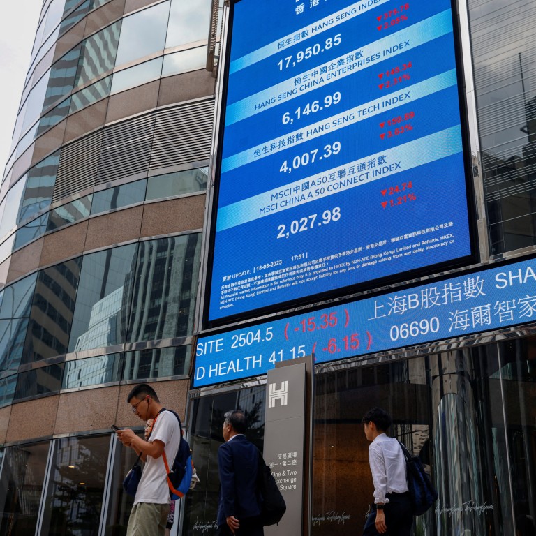 Hong Kong stocks slide for fourth day as Meituan tumbles 10% to lowest since April 2020 on ...