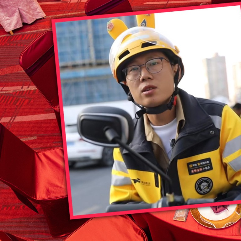 Hero delivery rider in China dismisses rumours he is marrying woman he ...