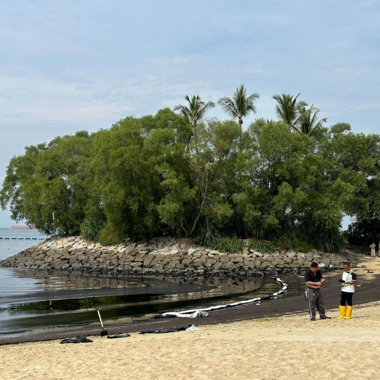 Singapore’s Sentosa beaches closed after oil spill from ship collision ...