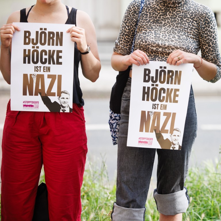 German far-right politician back in court over banned Nazi slogan ...