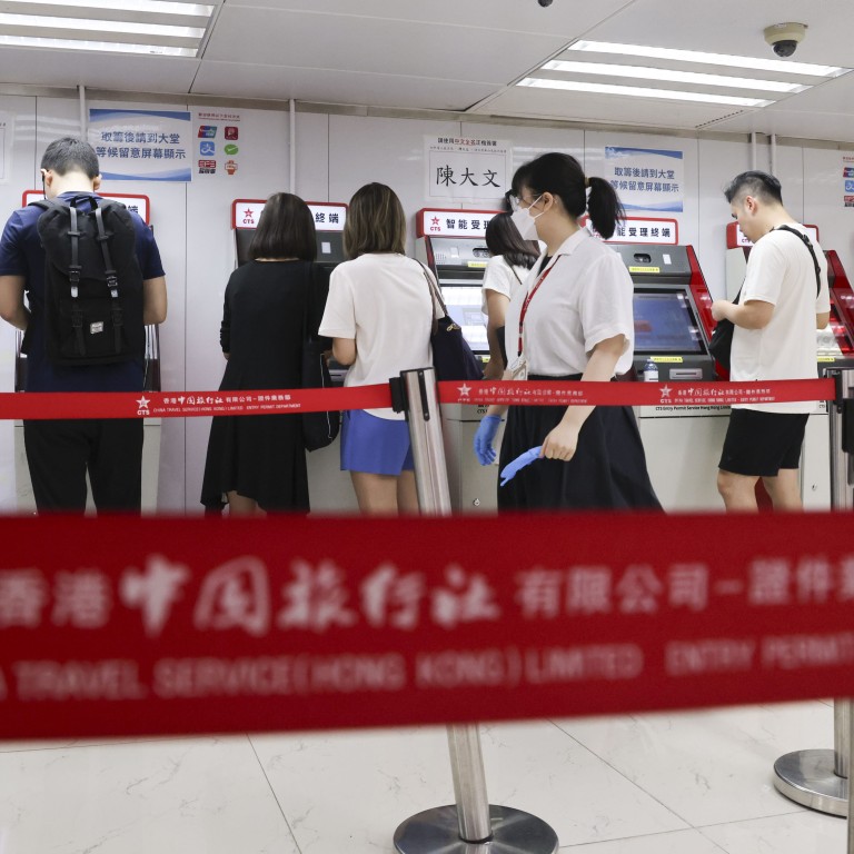 Hong Kong permanent residents book up service centre to get new mainland travel permit | South ...