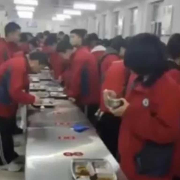School in China makes students stand to eat in canteen, separating boys ...