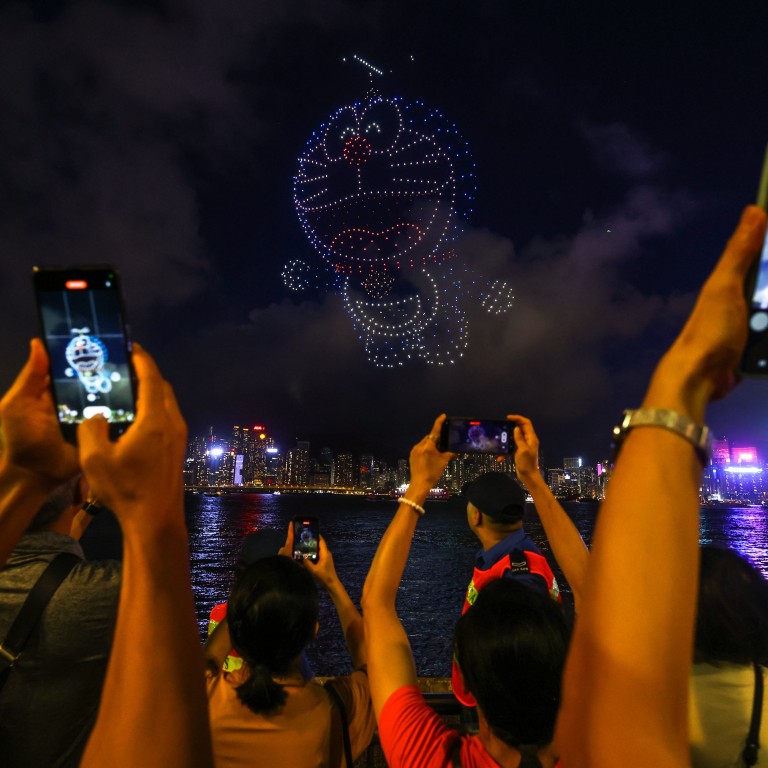 Doraemon drone show gets rapturous Hong Kong reception as weather holds ...
