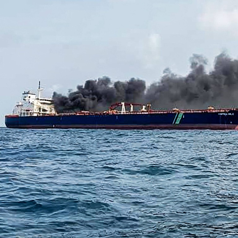 Malaysia coastguard says tanker involved in fire left site, was using ...