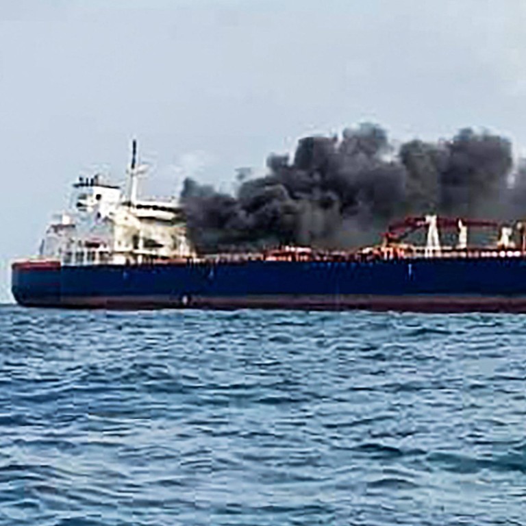 Malaysia says tankers that caught fire in collision near Singapore ...