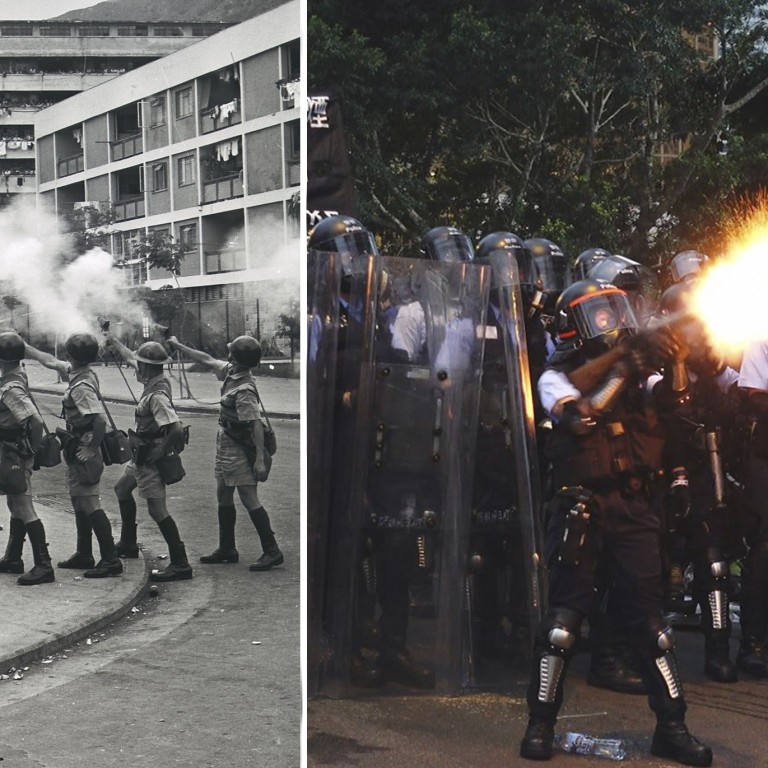 Hong Kong protest photos – from 2019 and 1967 – go on show; tear gas ...