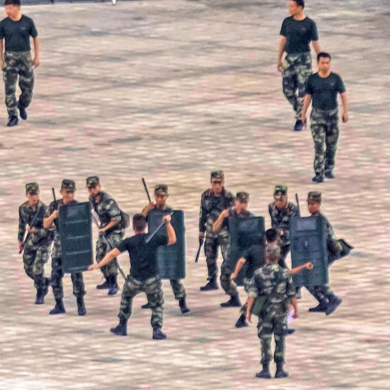 Chinese armed police stage another riot drill across Hong Kong border ...