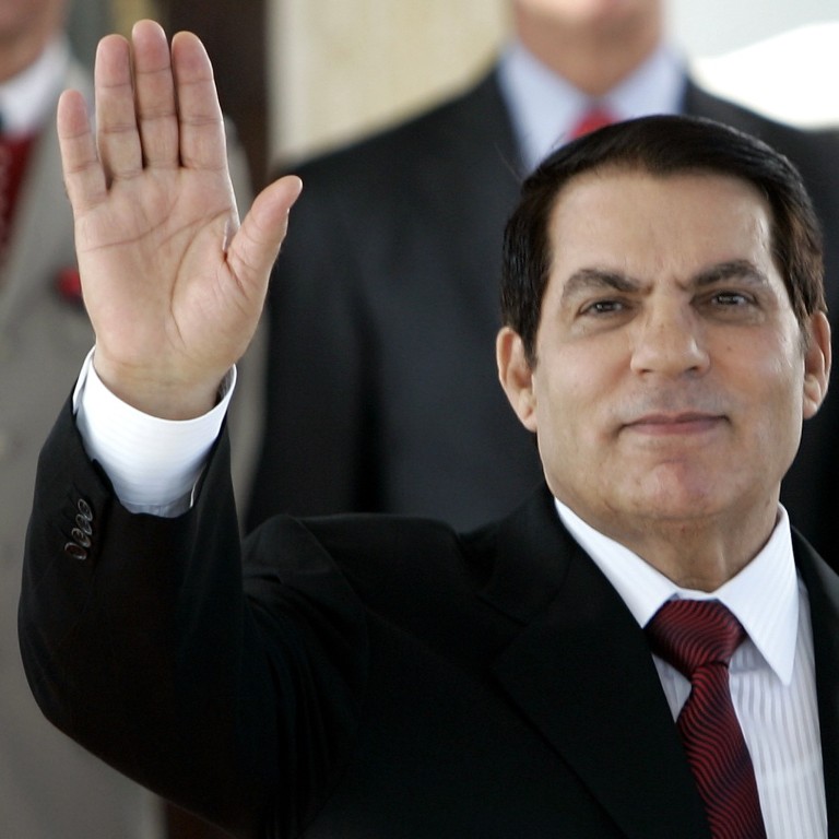 Former Tunisian president Zine El Abidine Ben Ali, whose ousting ...