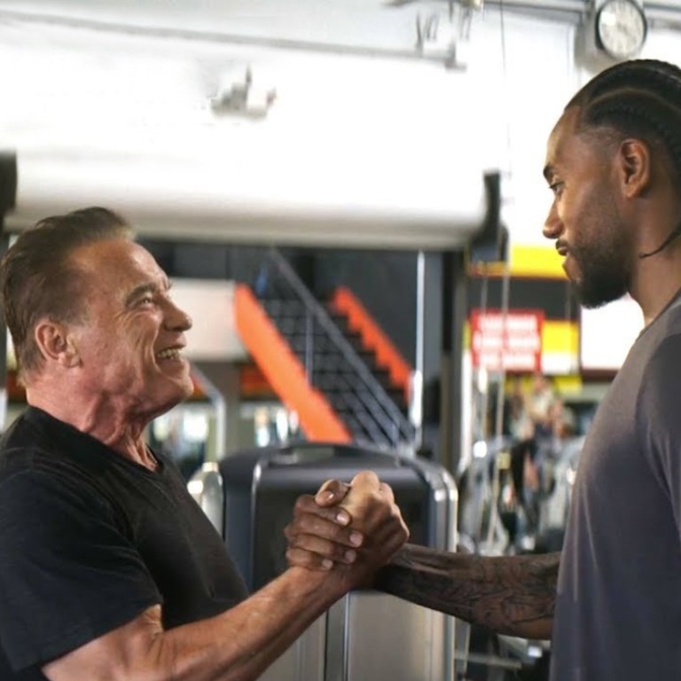Kawhi Leonard teams up with Arnold Schwarzenegger in skit for ...