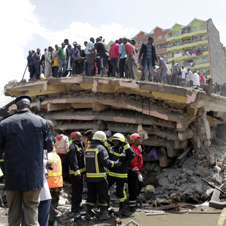 Six-floor building collapses in Nairobi, Kenya, at least two killed ...