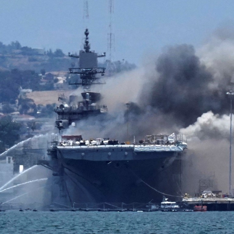 21 injured as major fire breaks out on USS Bonhomme Richard at Naval ...