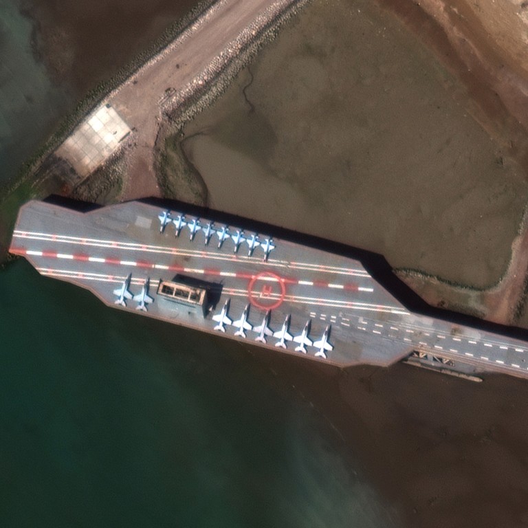 Target Practice Iran Moves Mock Aircraft Carrier To Sea Amid Us