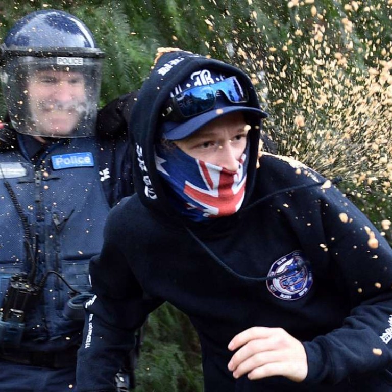 Australian police fire pepper spray as Nationalists clash with anti ...