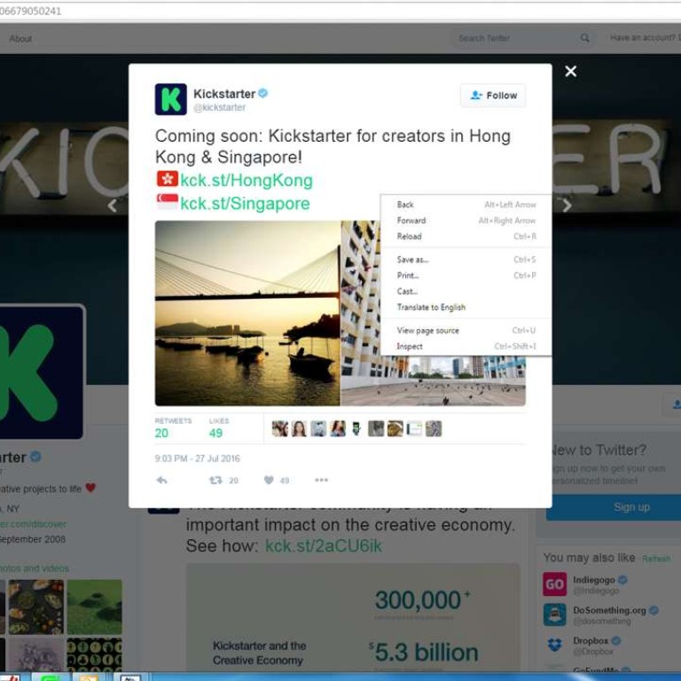 Kickstarter launching in Hong Kong and Singapore this month, in boost ...