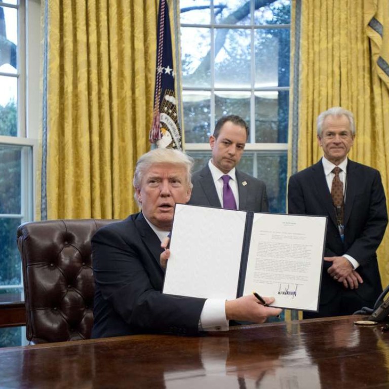 Trump signs executive order to withdraw US from Trans-Pacific ...