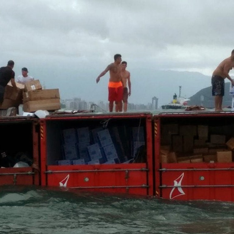Scavengers swoop after containers fall from Brazilian ship | South ...