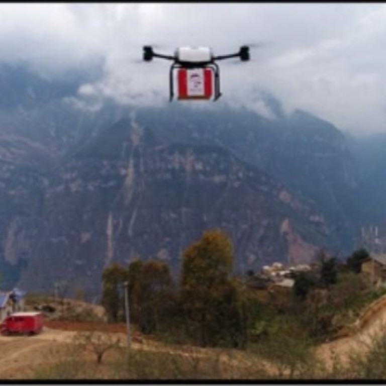 China’s first medical drone delivers essential supplies to cliff-top ...