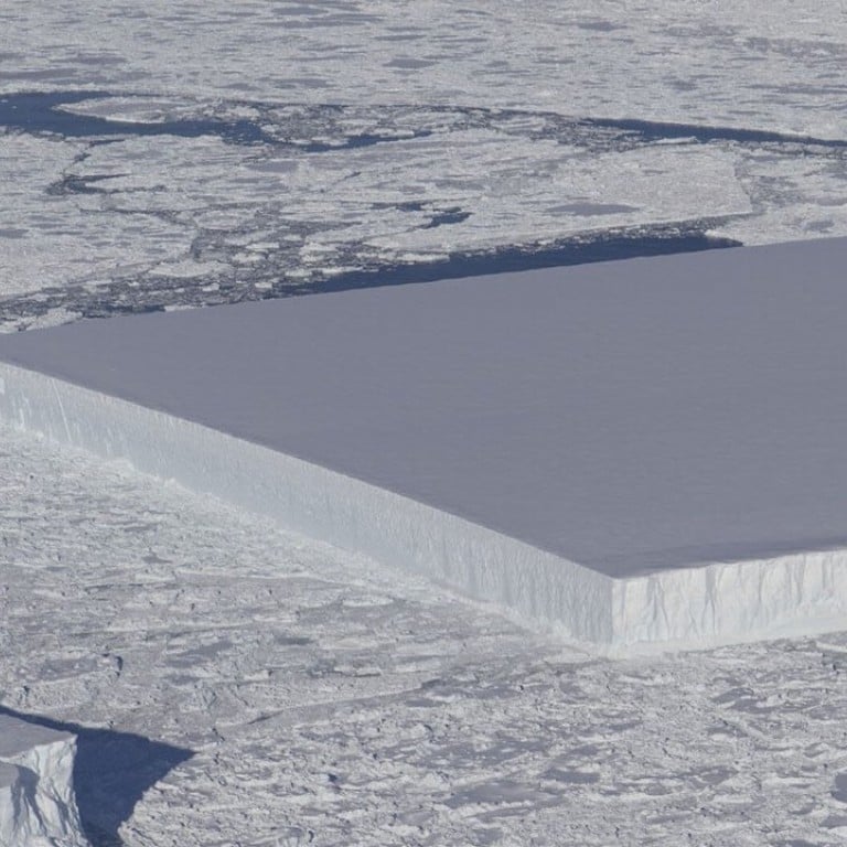 Perfectly rectangular iceberg floating off Antarctica looks ...