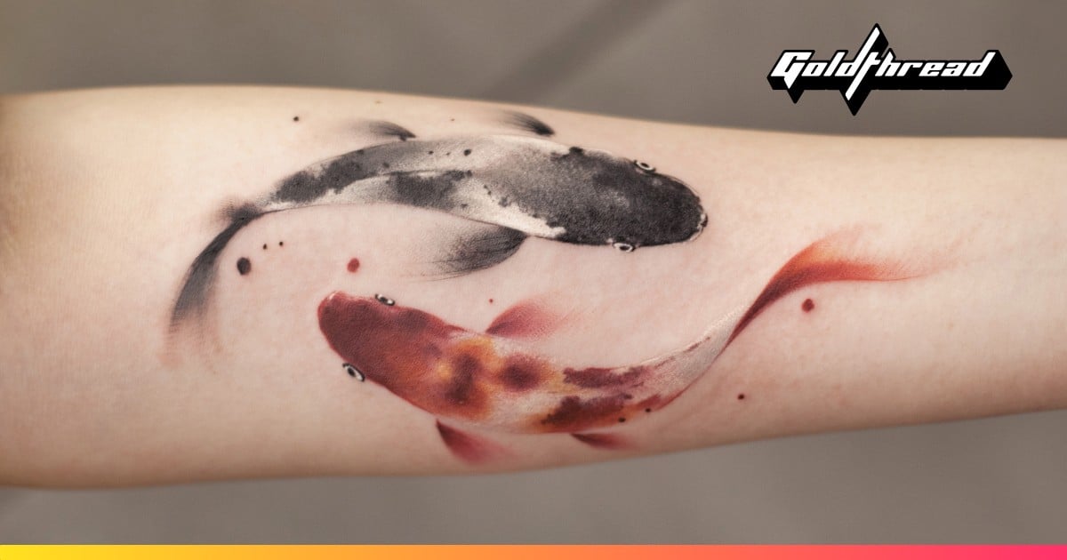 Watercolor tattoos: Chinese artist turns traditional paintings into ...