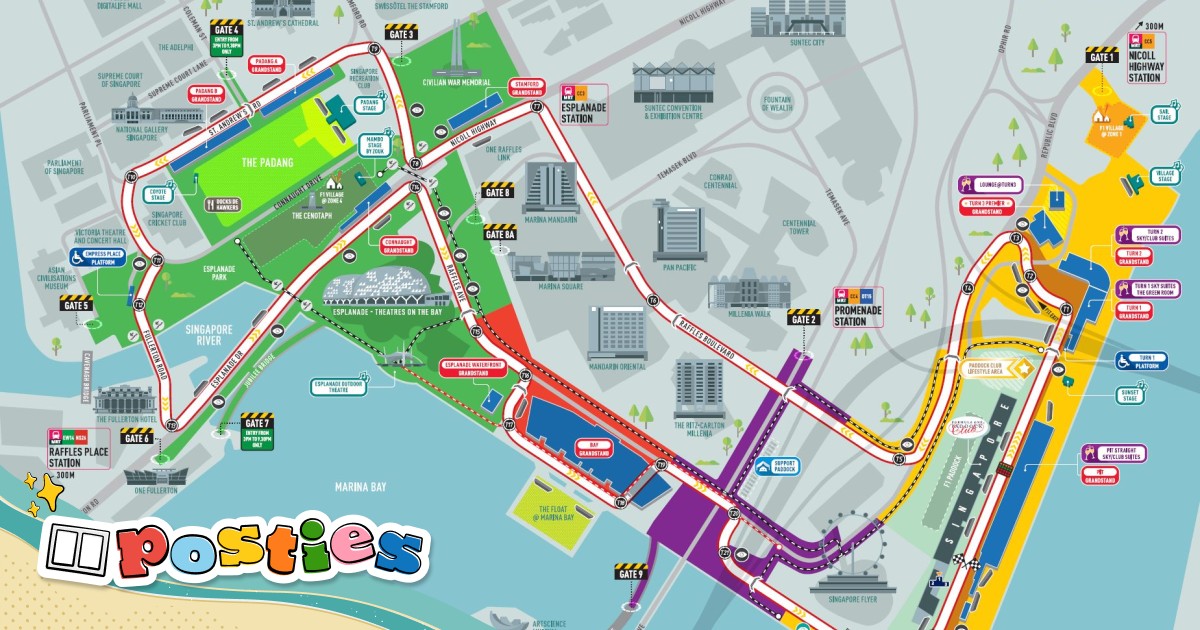 Map Of The 2023 Singapore F1 GP Circuit R/MapPorn, 41% OFF