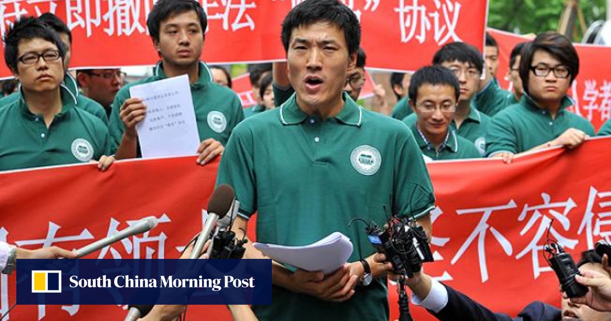 Chinese students protest at Japan embassy in Seoul | South China ...