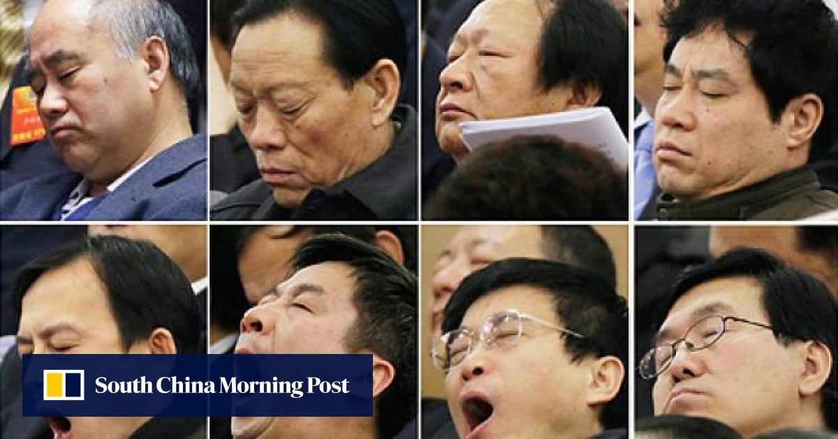Catching up on their sleep: Delegates caught snoozing during NPC ...