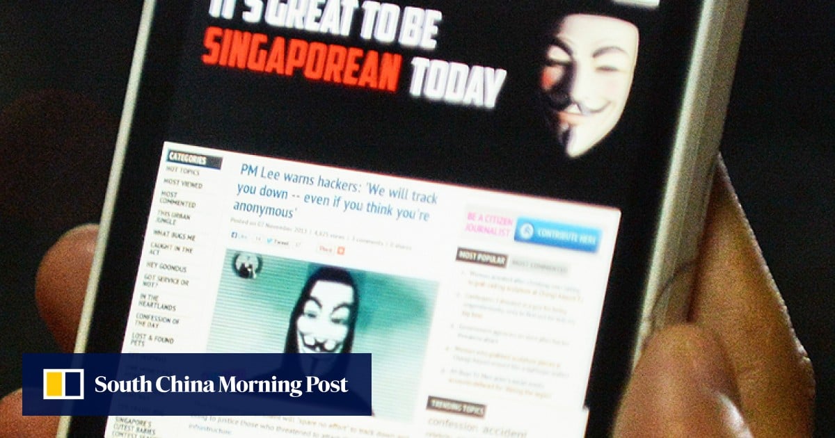 Singapore police identify six men in 'Anonymous' website hacking case ...