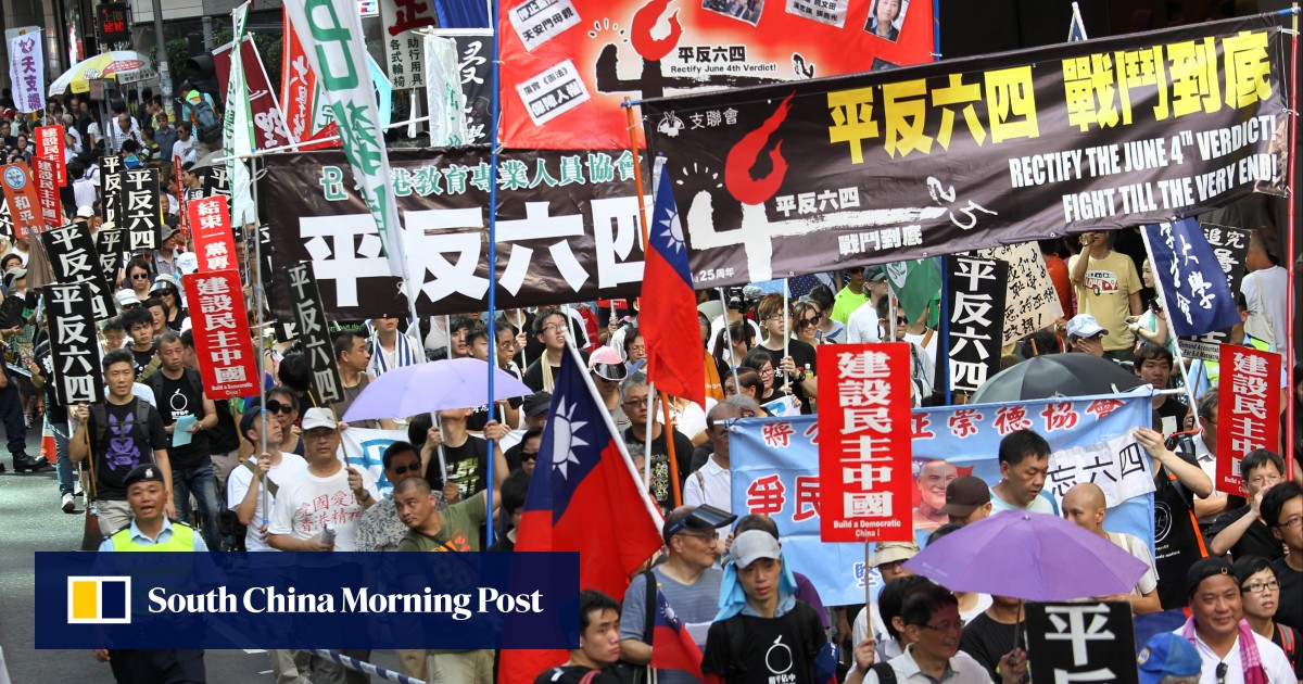 Thousands of Hongkongers march in memory of June 4 on hottest day of ...
