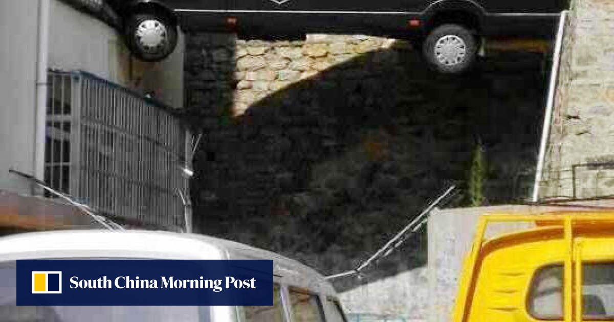 Send in the flying squad! Chinese SWAT car stuck in mid-air after ...