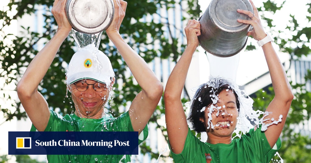 Environment chief Wong Kam-sing's Ice Bucket Challenge has green focus ...