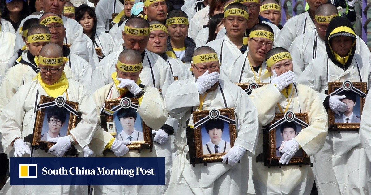 Grieving parents of Korean ferry victims shave heads and march 35km to ...