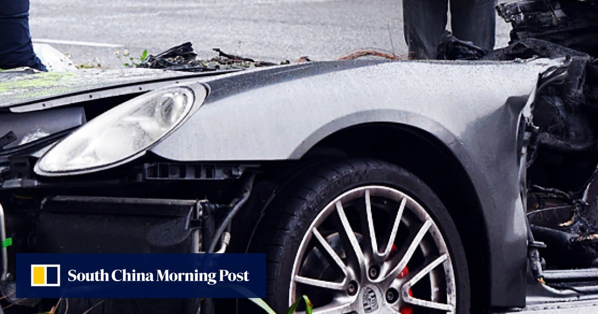 Fiery death crash Porsche was speeding close to 100km/h, say Hong Kong ...