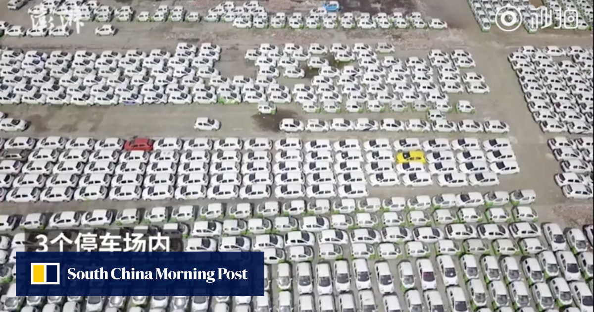 Thousands of shared electric cars seen discarded in Hangzhou | South ...
