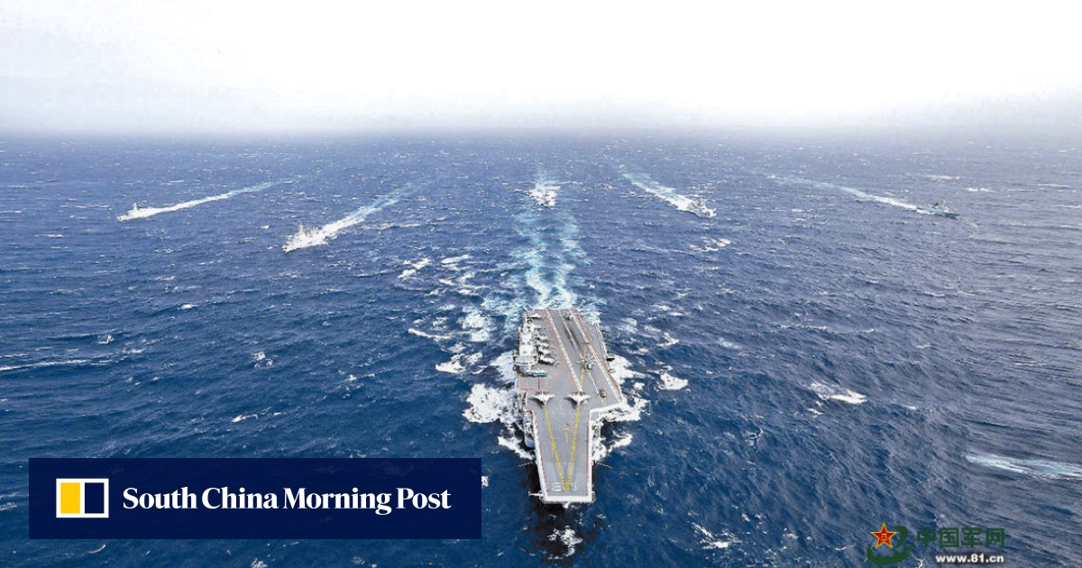 China’s first aircraft carrier leads flotilla into Pacific training ...