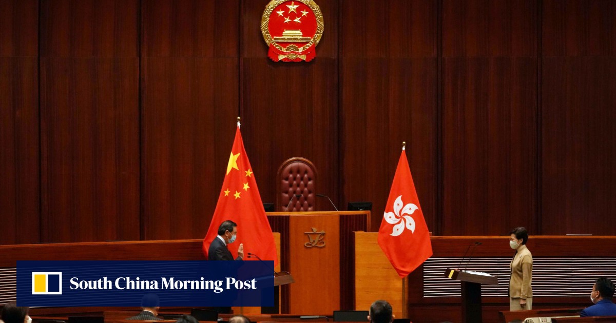 Hong Kong leader Carrie Lam oversees swearing in of 90 new lawmakers ...