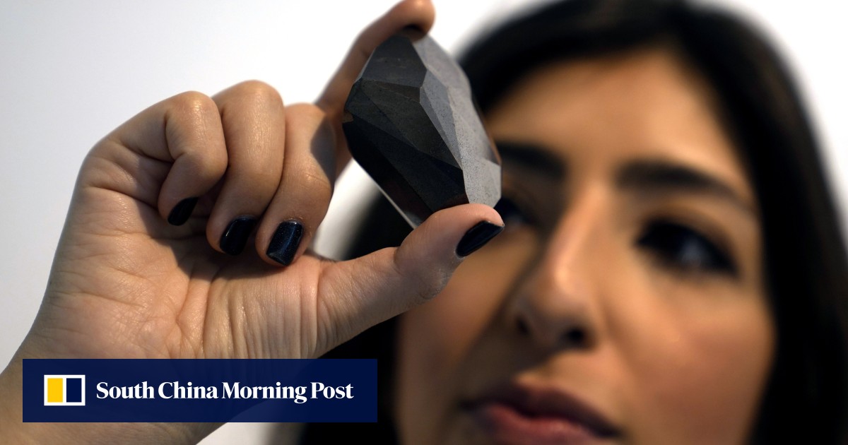 ‘The Enigma’, a 555.55-carat black diamond, is unveiled in Dubai ...