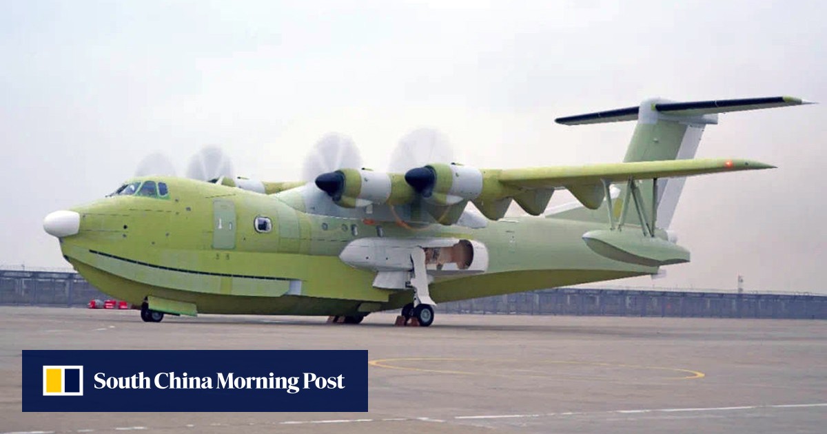 Test-flight time for China’s latest, largest amphibious plane prototype ...