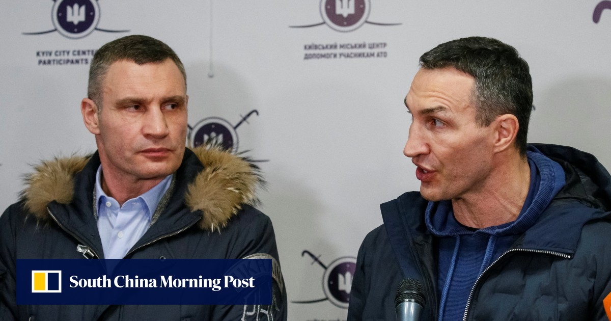 Ukraine boxing brothers Vitali and Wladimir Klitschko fighting Russian ...