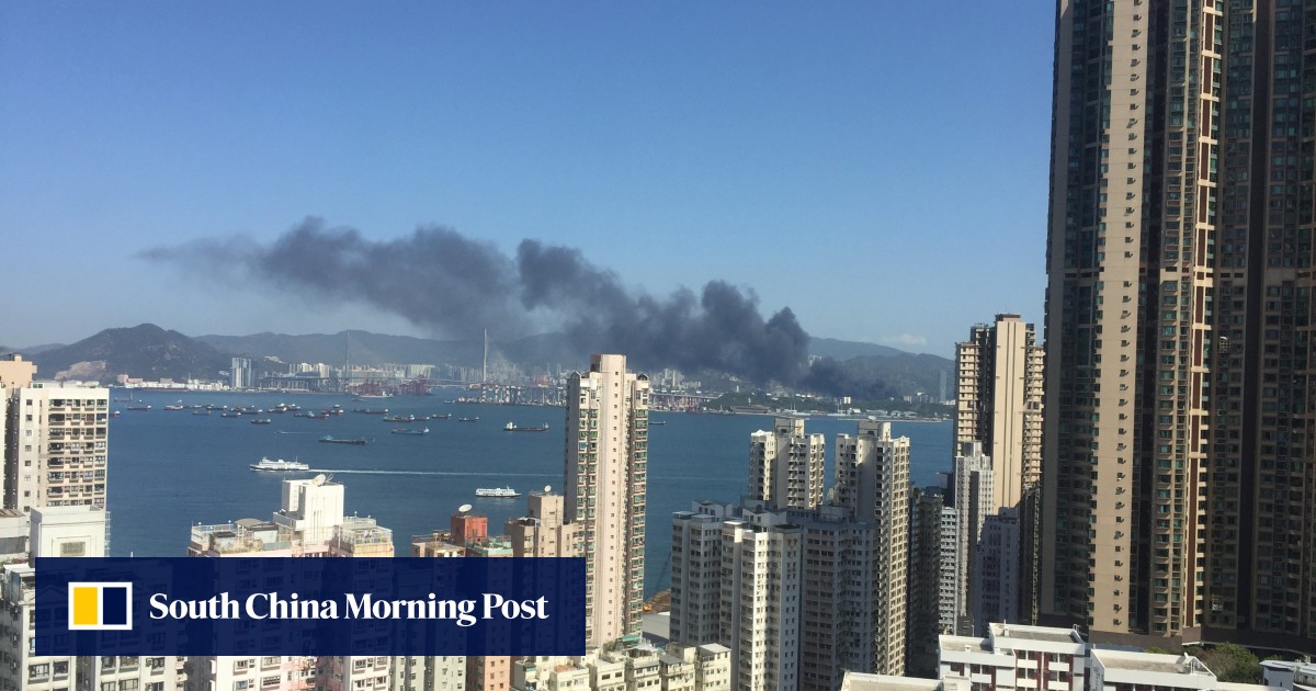 8 fire engines called in to deal with blaze near major Hong Kong ...