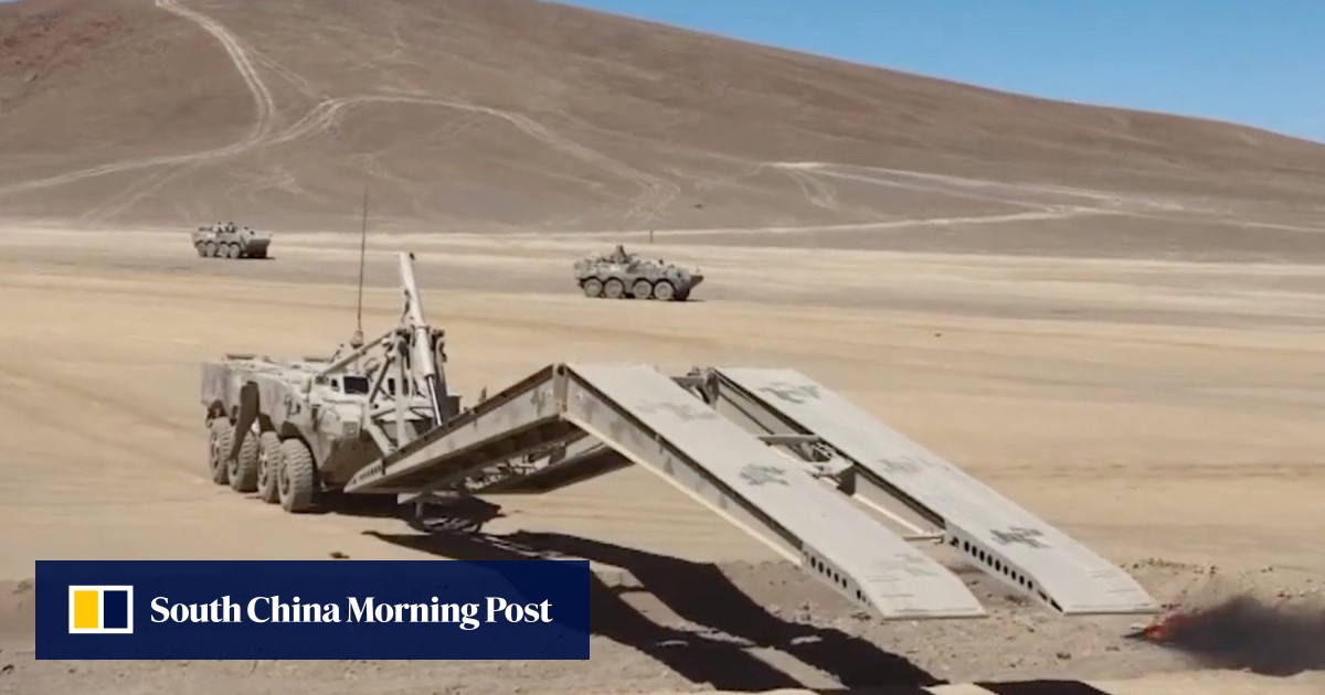 China’s Xinjiang forces put military engineering advances to simulated ...