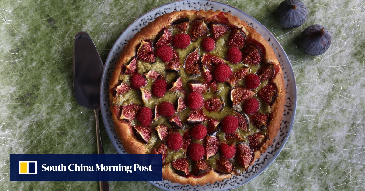 How to make fig and raspberry tart with a brioche crust, silky smooth ...