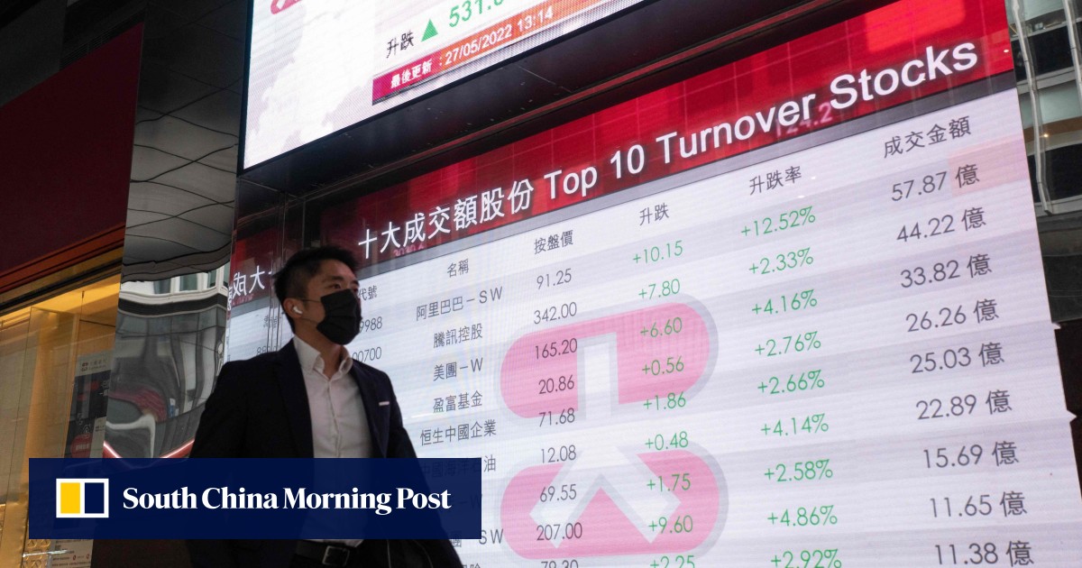 Hong Kong stocks reach six-week high with gains in Meituan, Alibaba as Shanghai prepares to exit ...