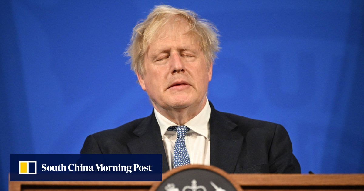 UK’s PM Boris Johnson addresses his party’s lawmakers before confidence ...