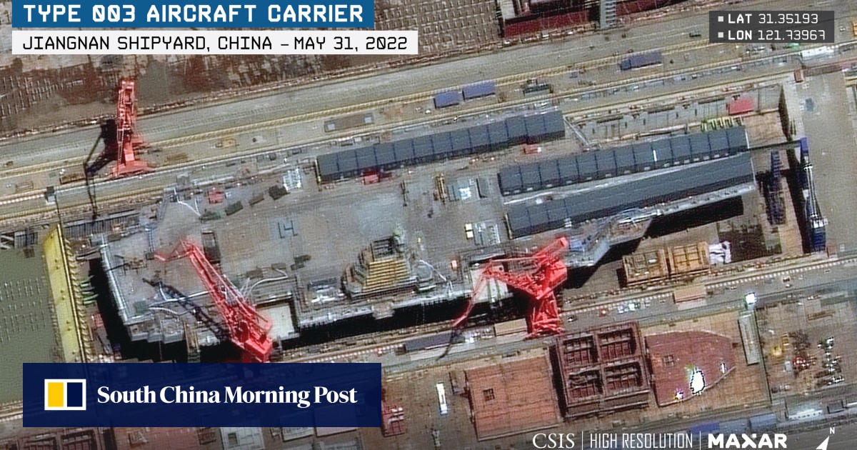 Shanghai shipyard clears the docks ahead of expected carrier launch ...